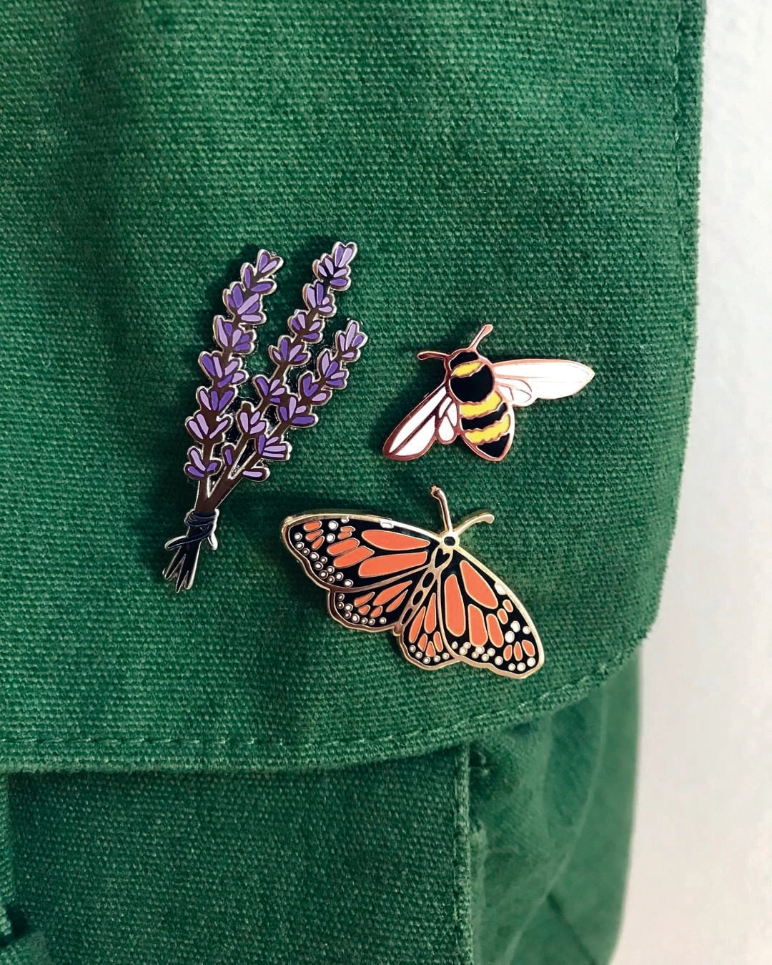 Monarch Butterfly Enamel Pin – Lavender Pond Farm